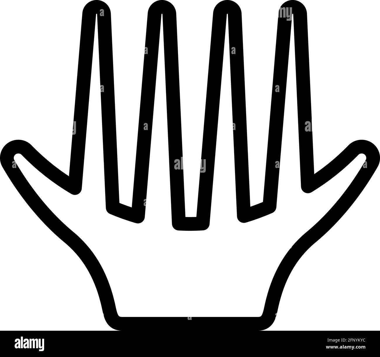 Comb Icon. Editable Bold Outline Design. Vector Illustration Stock ...