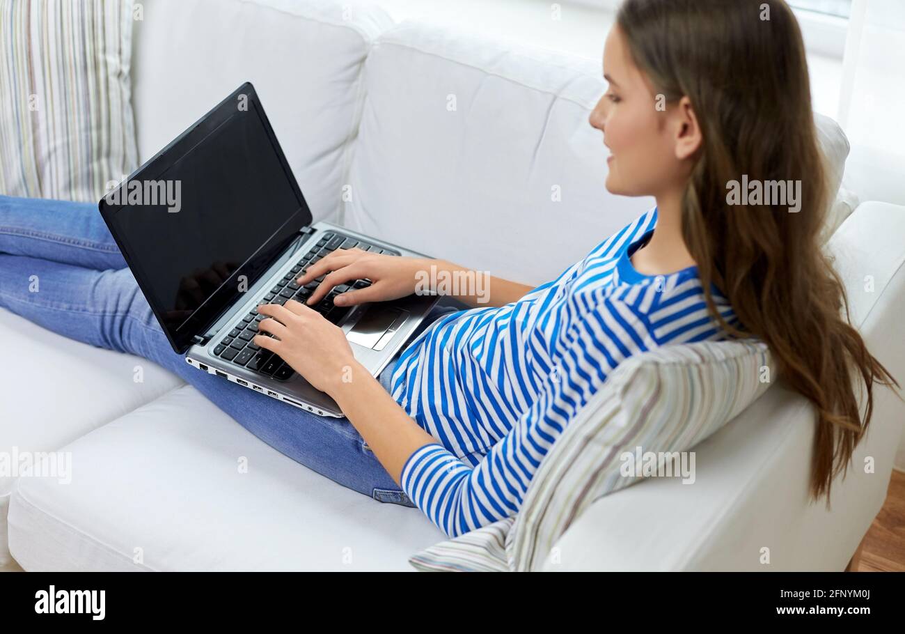At home typing hi-res stock photography and images - Alamy