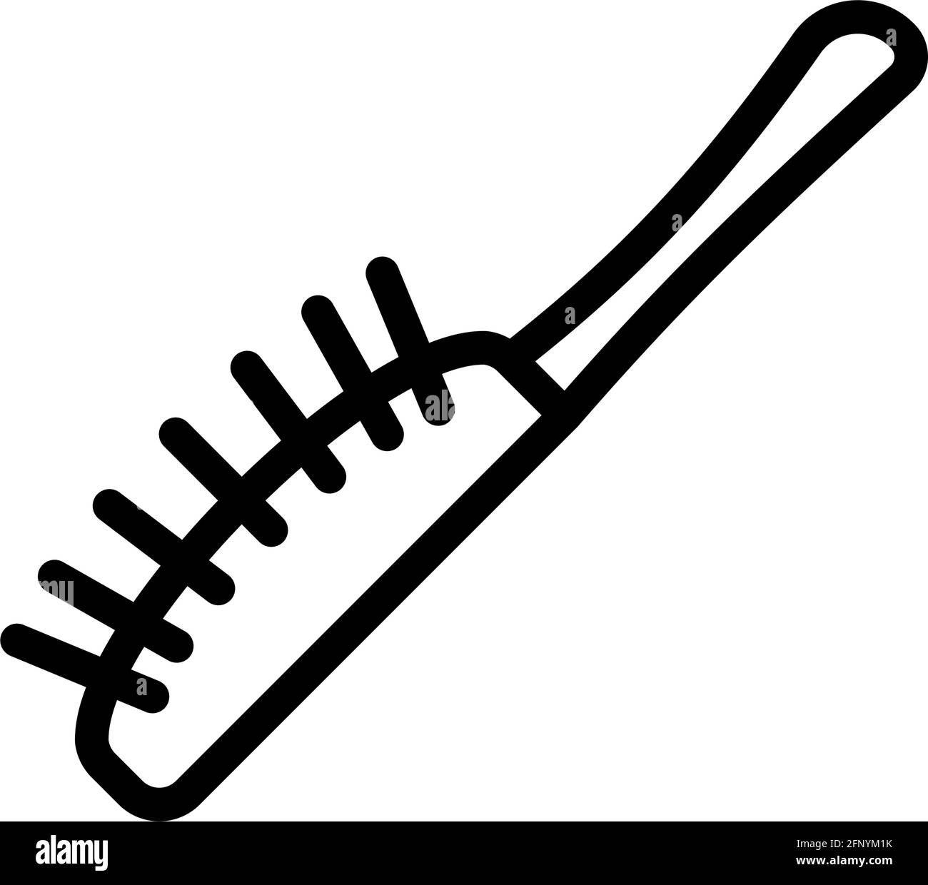 Hairbrush Icon. Editable Bold Outline Design. Vector Illustration Stock ...