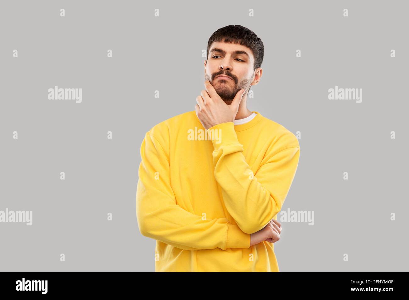 Nice thoughtful man thinking hi-res stock photography and images - Alamy