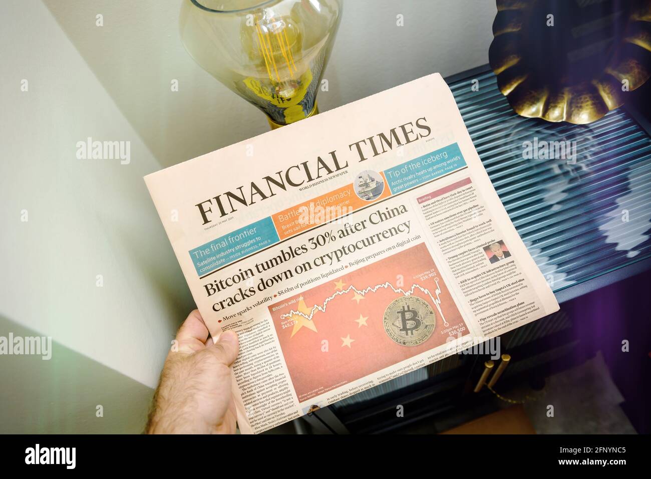 bitcoin reporting down Financial Times newspaper with headline breaking ...