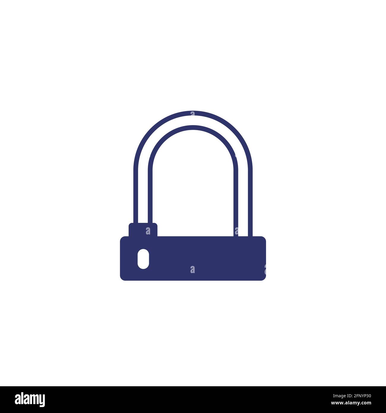 Bike U-Lock icon on white, vector outline Stock Vector Image & Art - Alamy