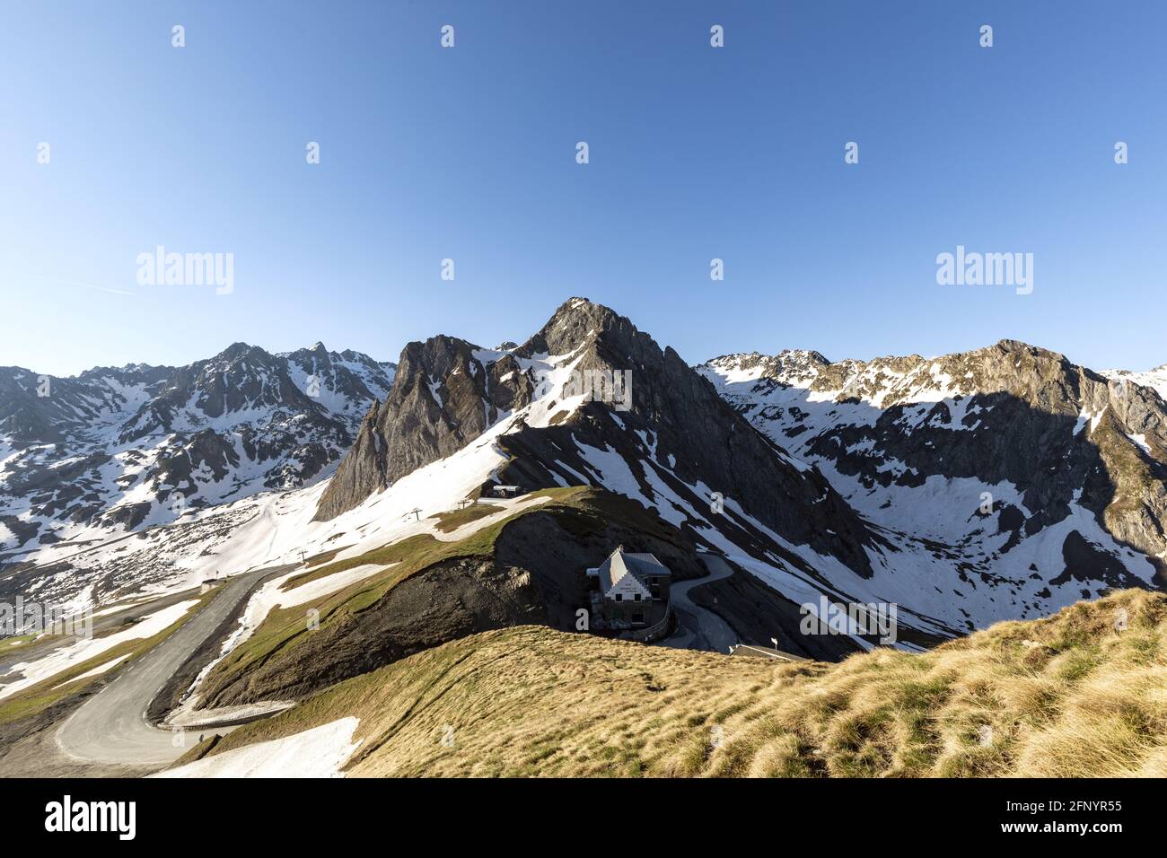 Le Col du Tourmalet in the morning Stock Photo - Alamy