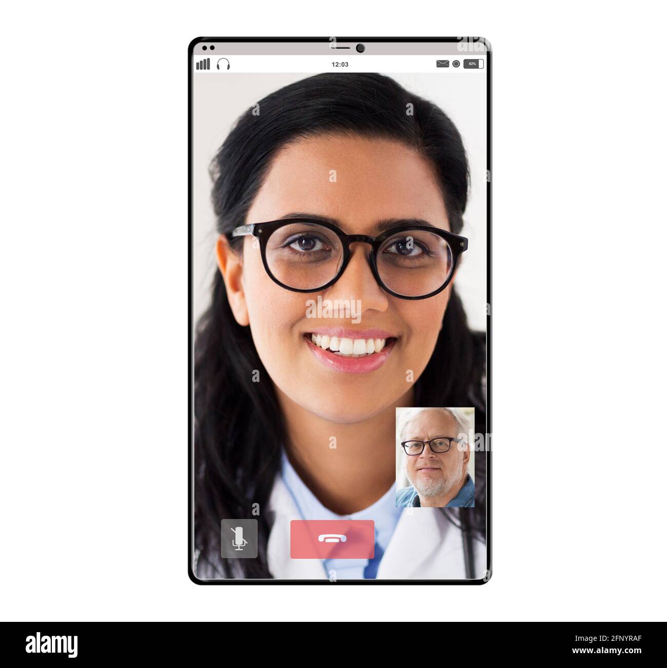Senior video call Cut Out Stock Images & Pictures - Alamy