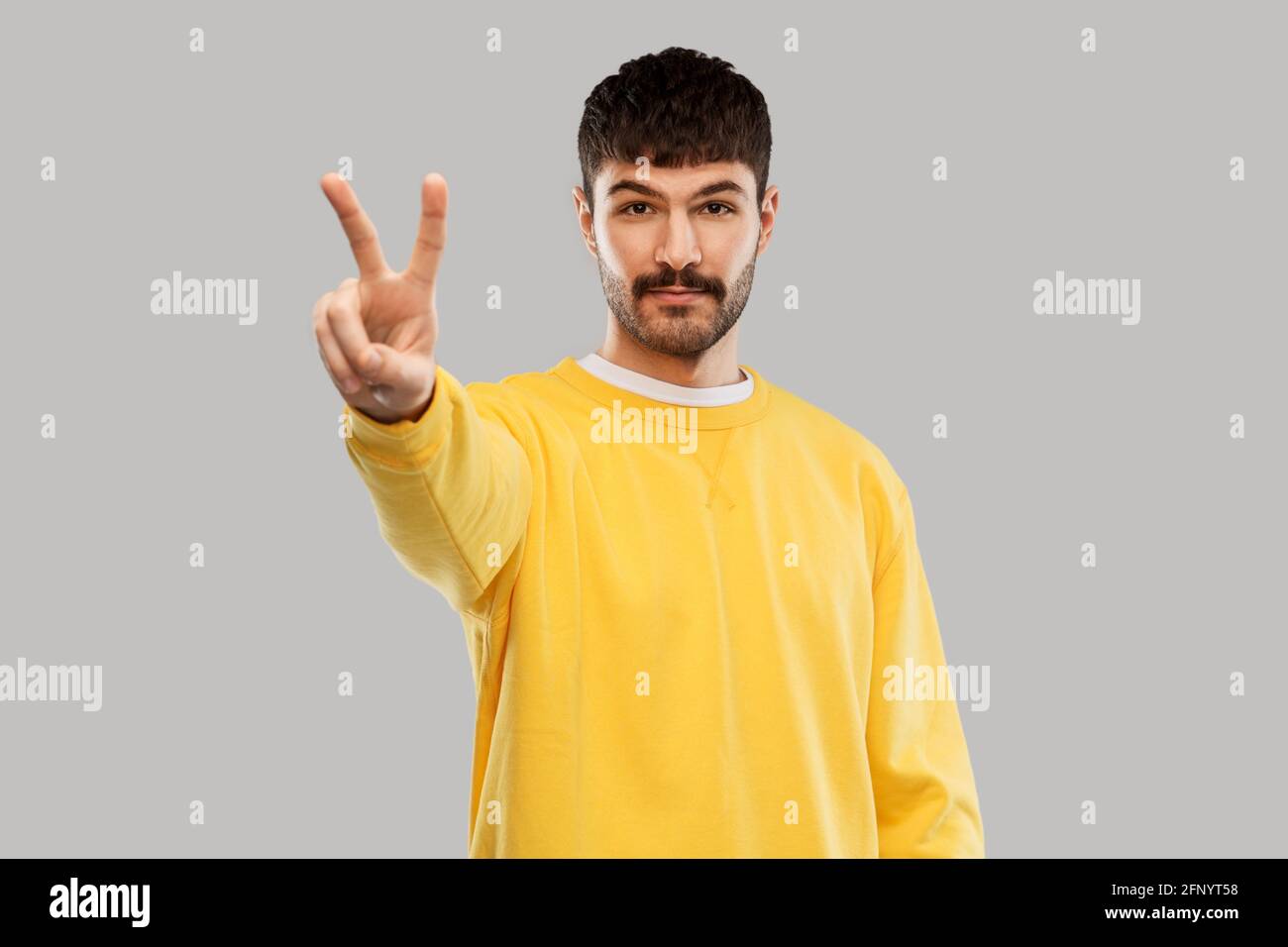 Man peace hi-res stock photography and images - Alamy