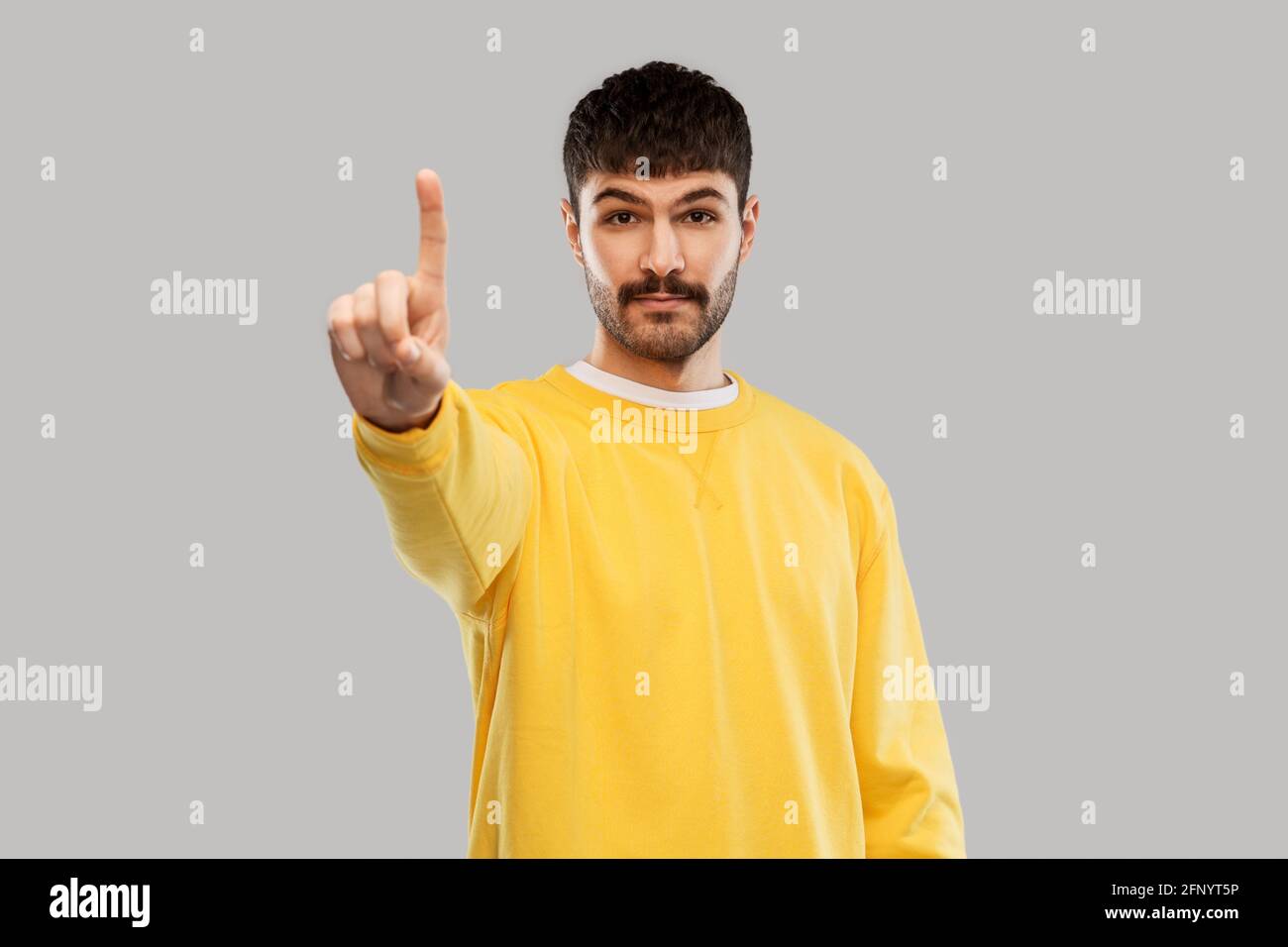 Man hand one finger hi-res stock photography and images - Alamy