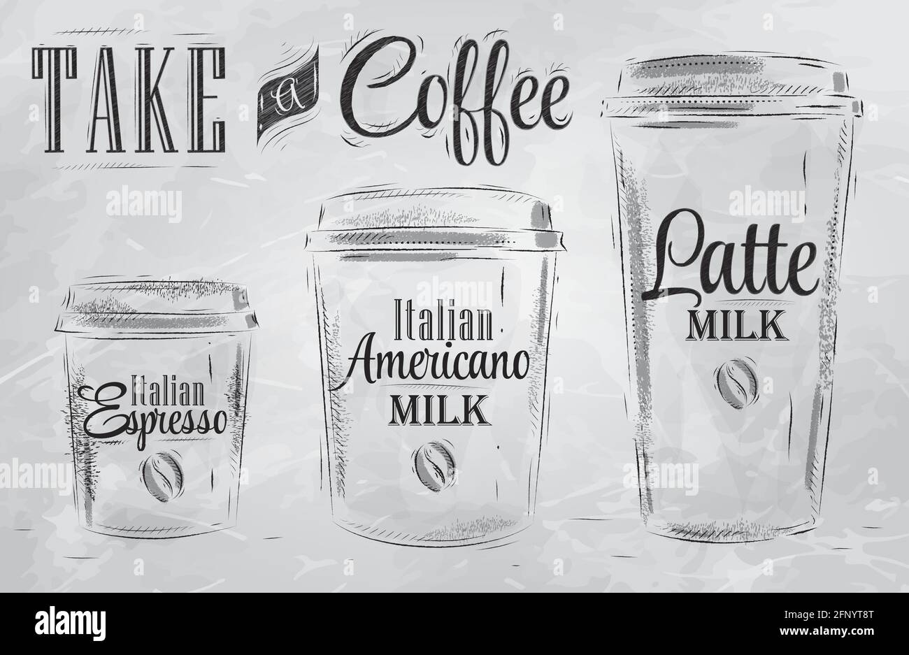 Disposable cup sizes Stock Vector Images - Alamy