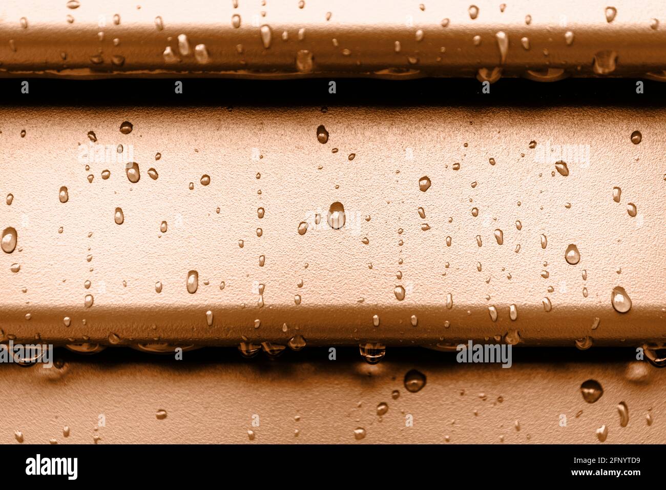 Rainy day, drip water on the shutter, detail Stock Photo - Alamy