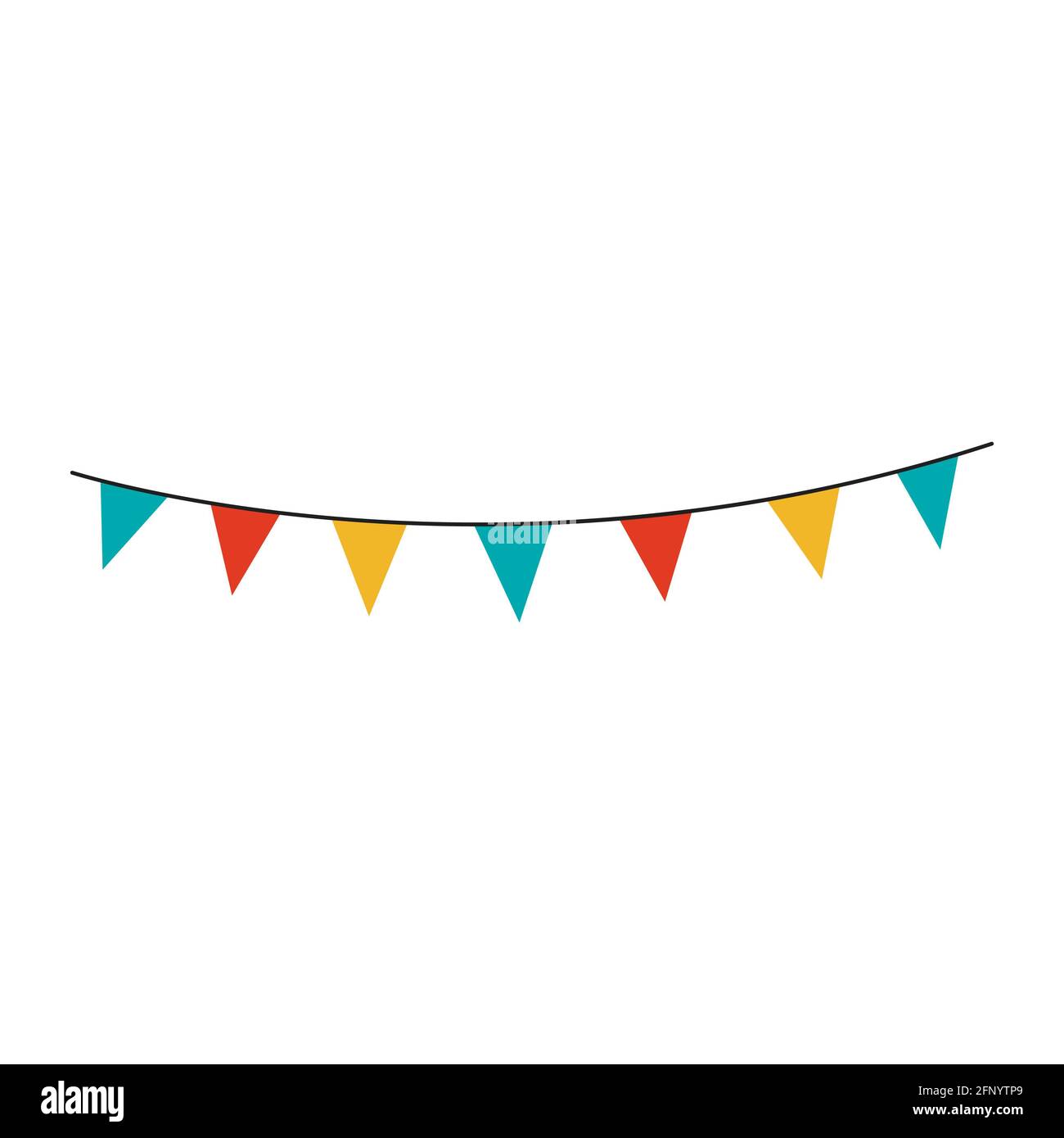 Colorful bunting for decoration of invitations, greeting cards, etc ...