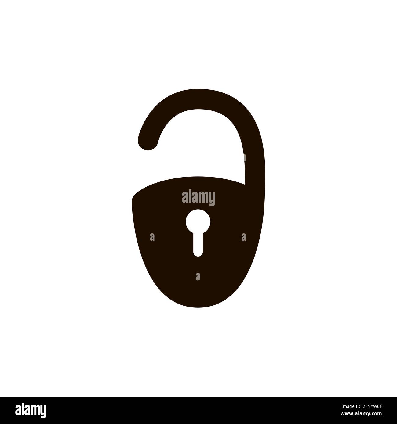 Lock icon on white isolated background. illustration Stock Photo - Alamy