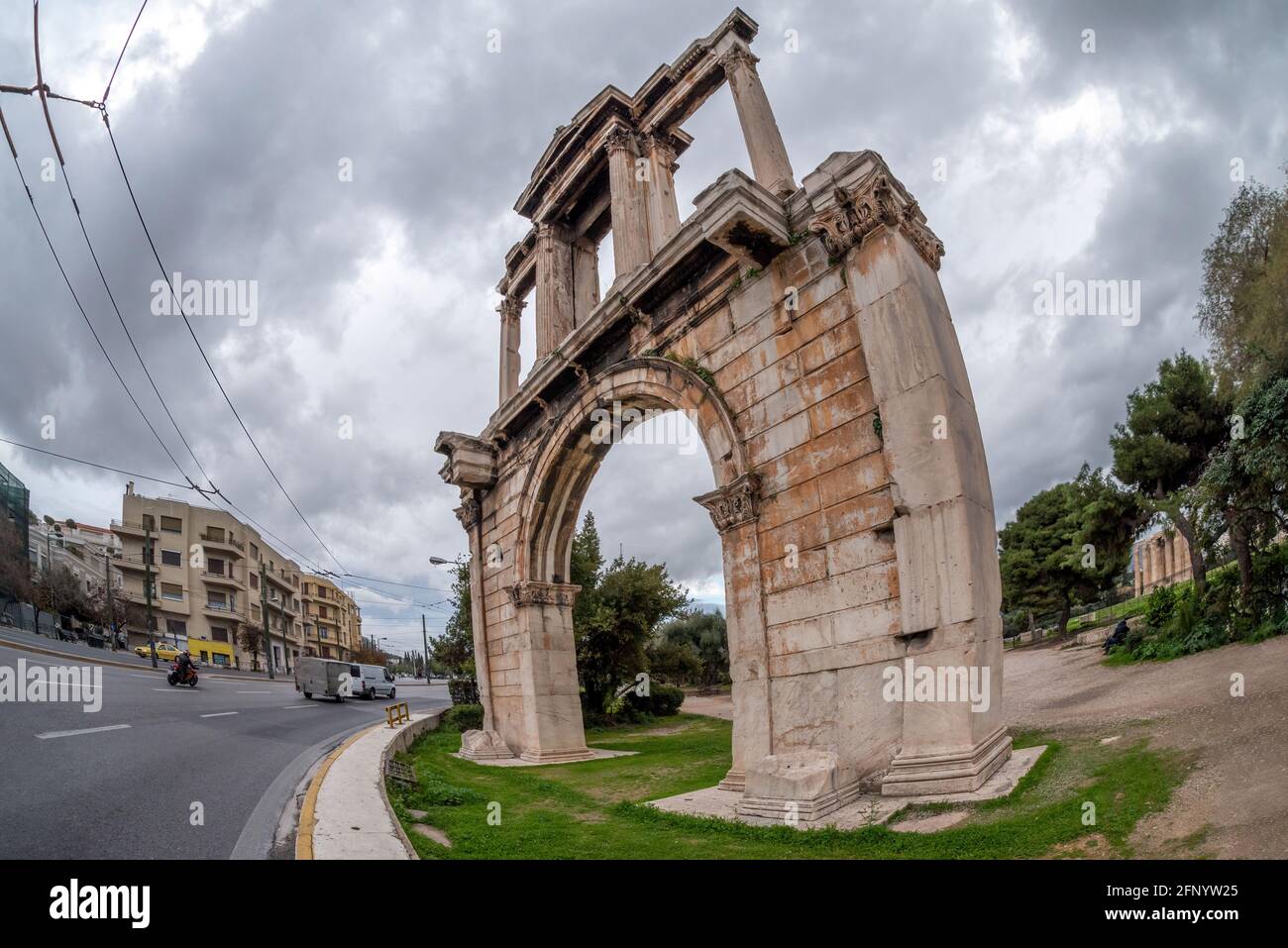 Athens, Attica - Greece. The Arch of Hadrian, most commonly known in ...