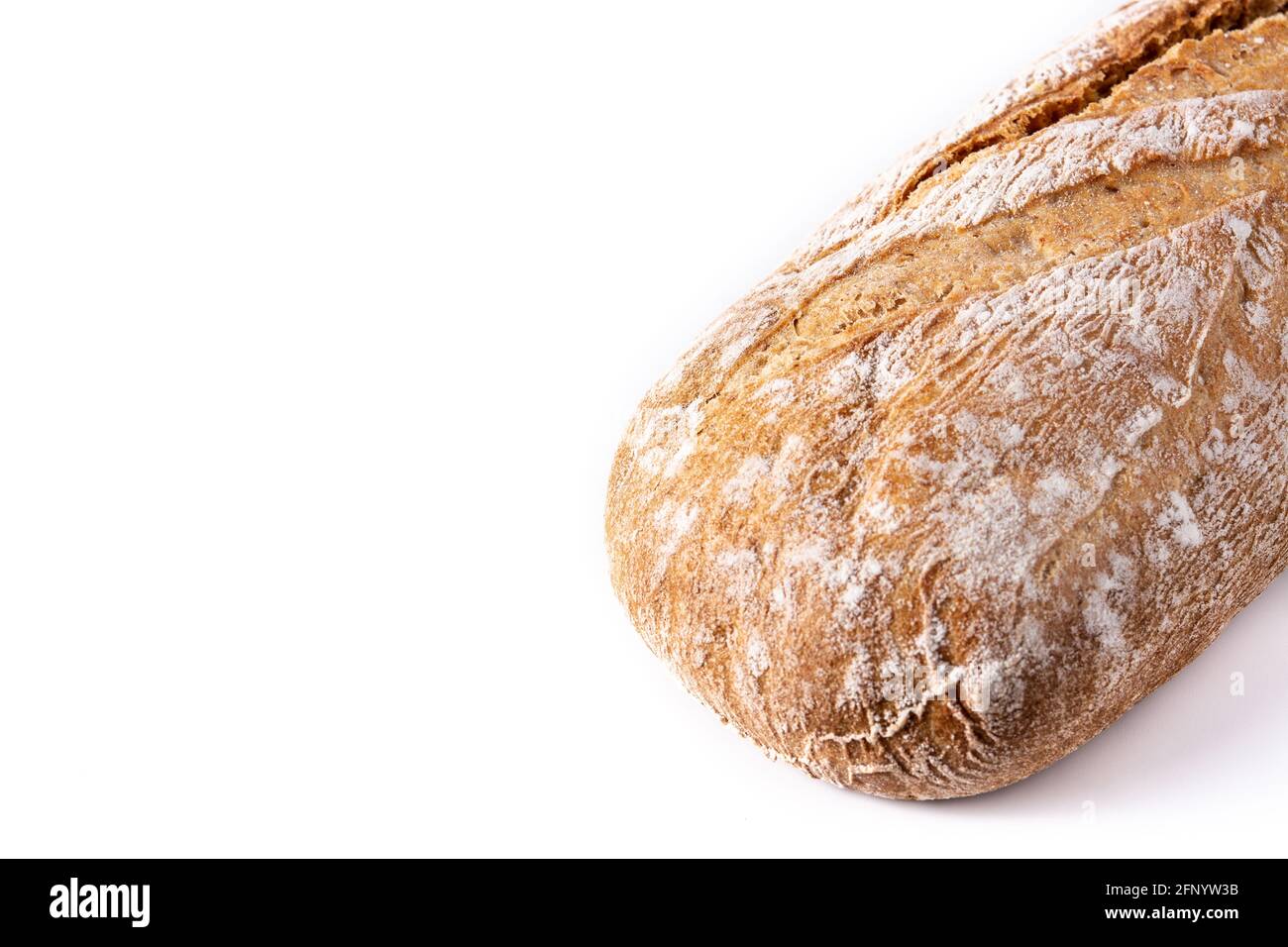 Fresh baked bread isolated on white background Stock Photo - Alamy