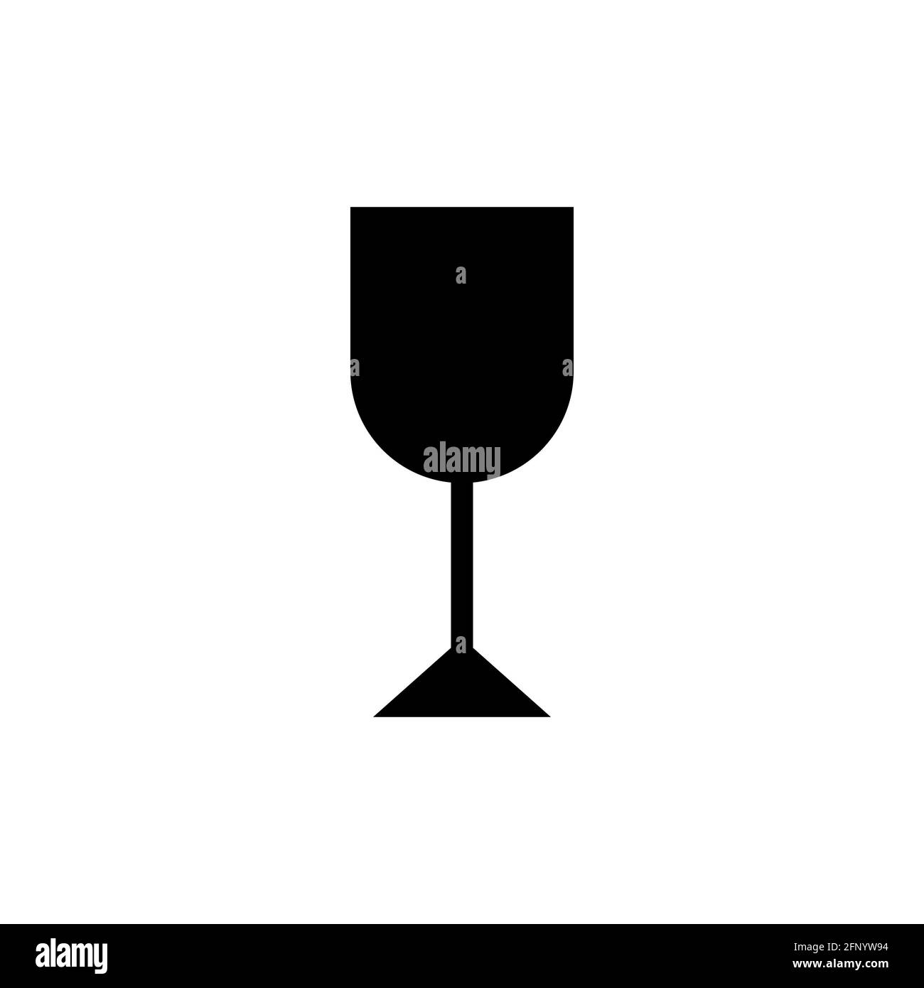 Glass icon. Cup symbol. Flat illustration isolated on white background ...