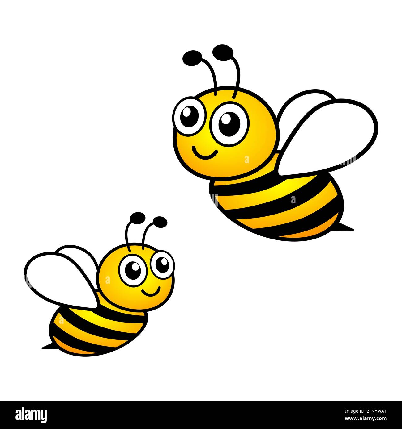 Cartoon Bumble Bee Flying