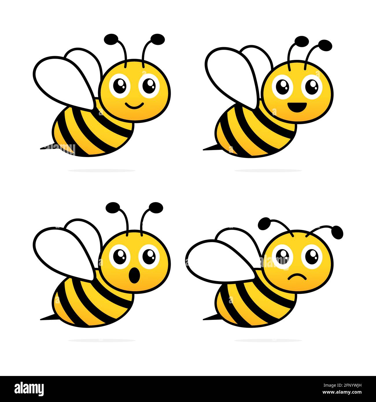 Cute Flying Bee Clipart