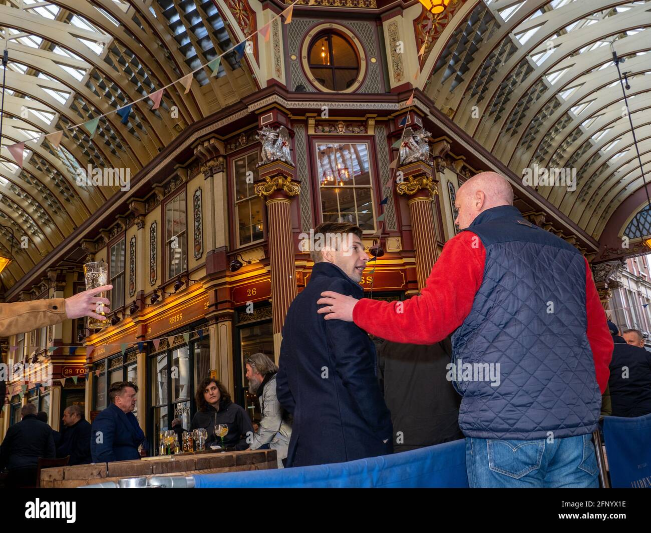 Outside inside - A full bar at London's Leadenhall Stock Photo - Alamy