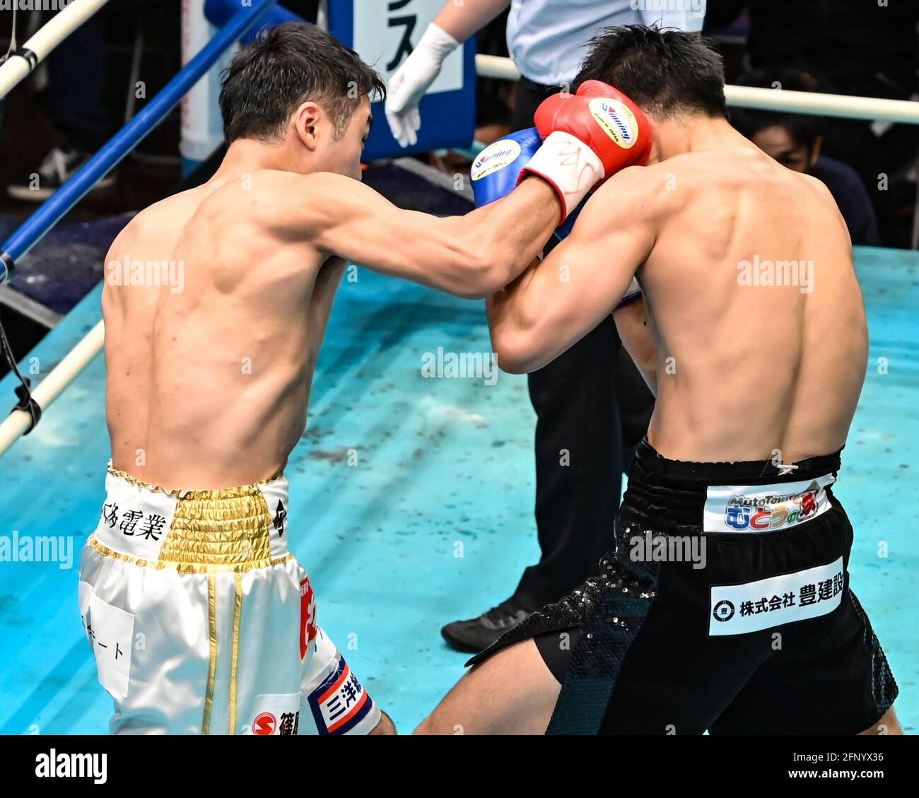 Tokyo, Japan. 19th May, 2021. (L-R) Kazuto Takesako, Riku Kunimoto ...