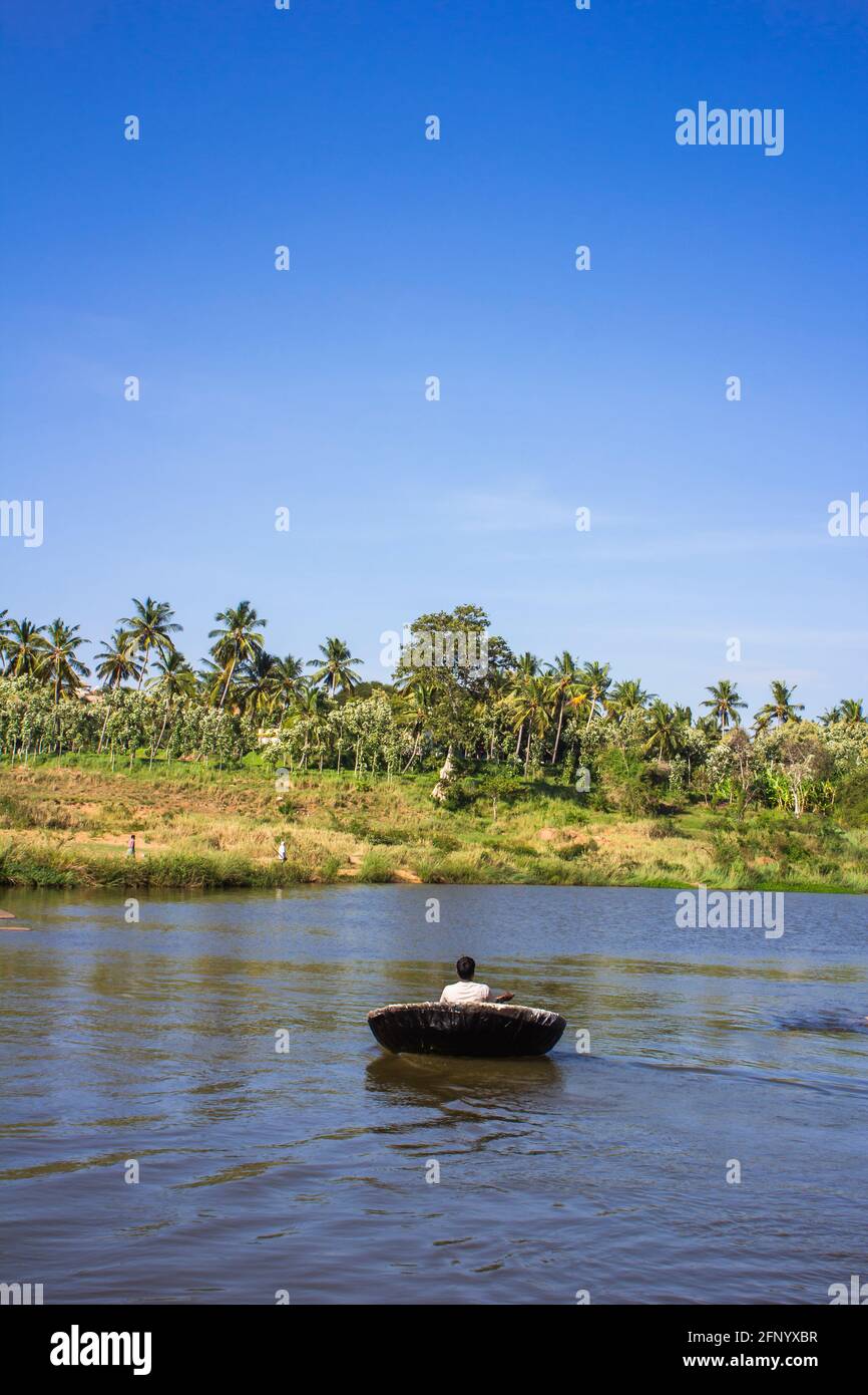 River, Tungabhadra, Hampi, Karnataka, India Stock Photo - Alamy