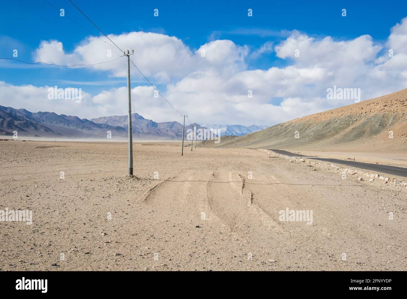 Road to Hanley village, Ladakh, Jammu and Kashmir, India Stock Photo ...