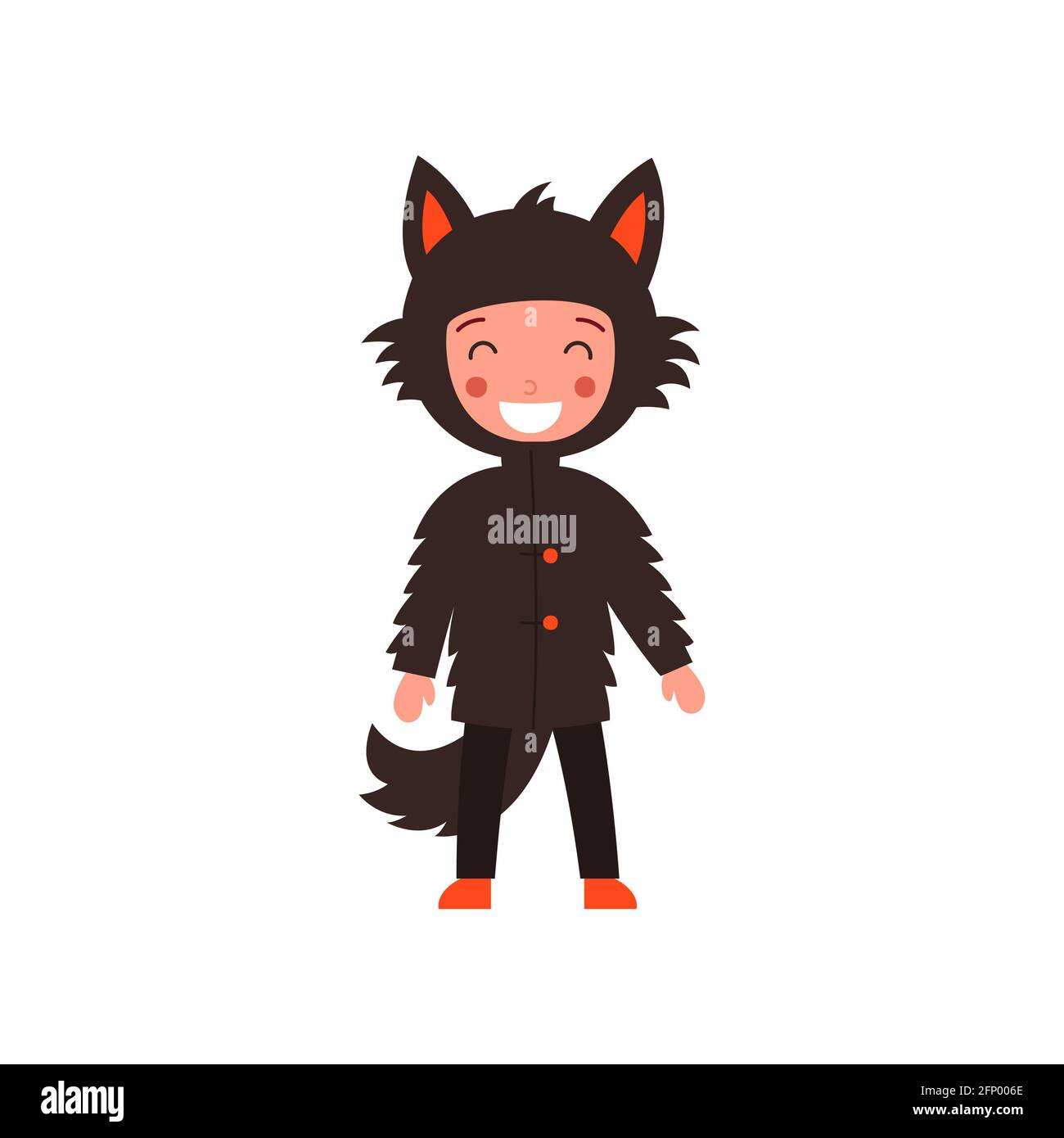 Cute werewolf - cartoon character - illustration isolated on white ...