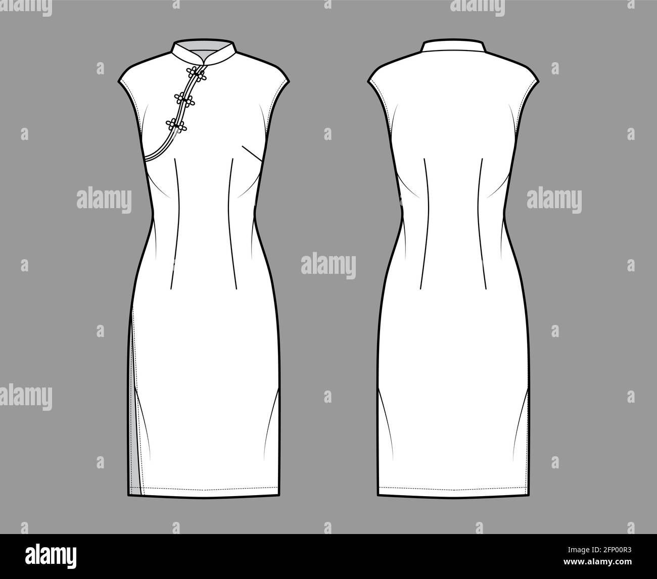 Women qipao Stock Vector Images - Alamy