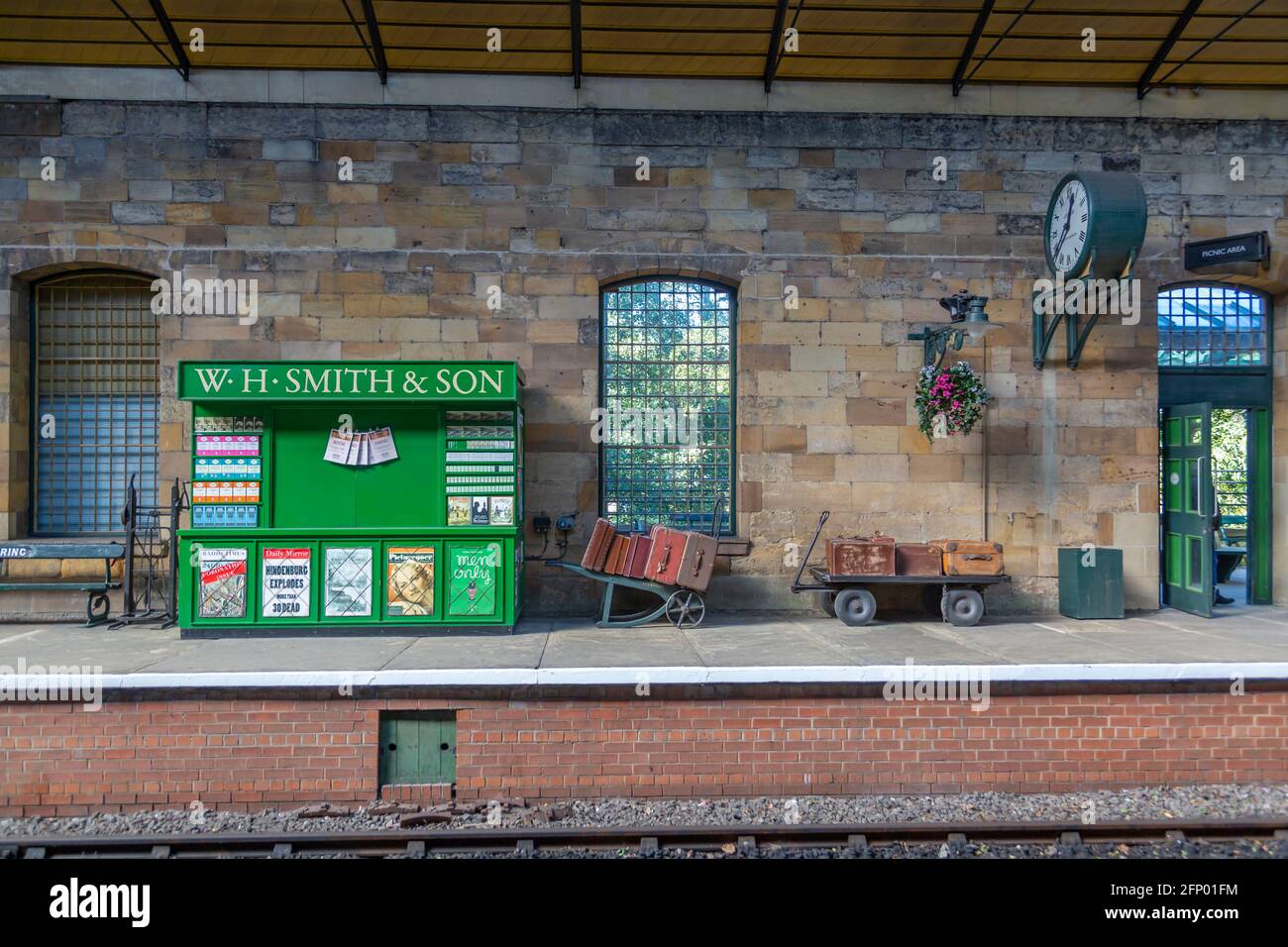 View of train station historic stage, Pickering, North Yorkshire ...