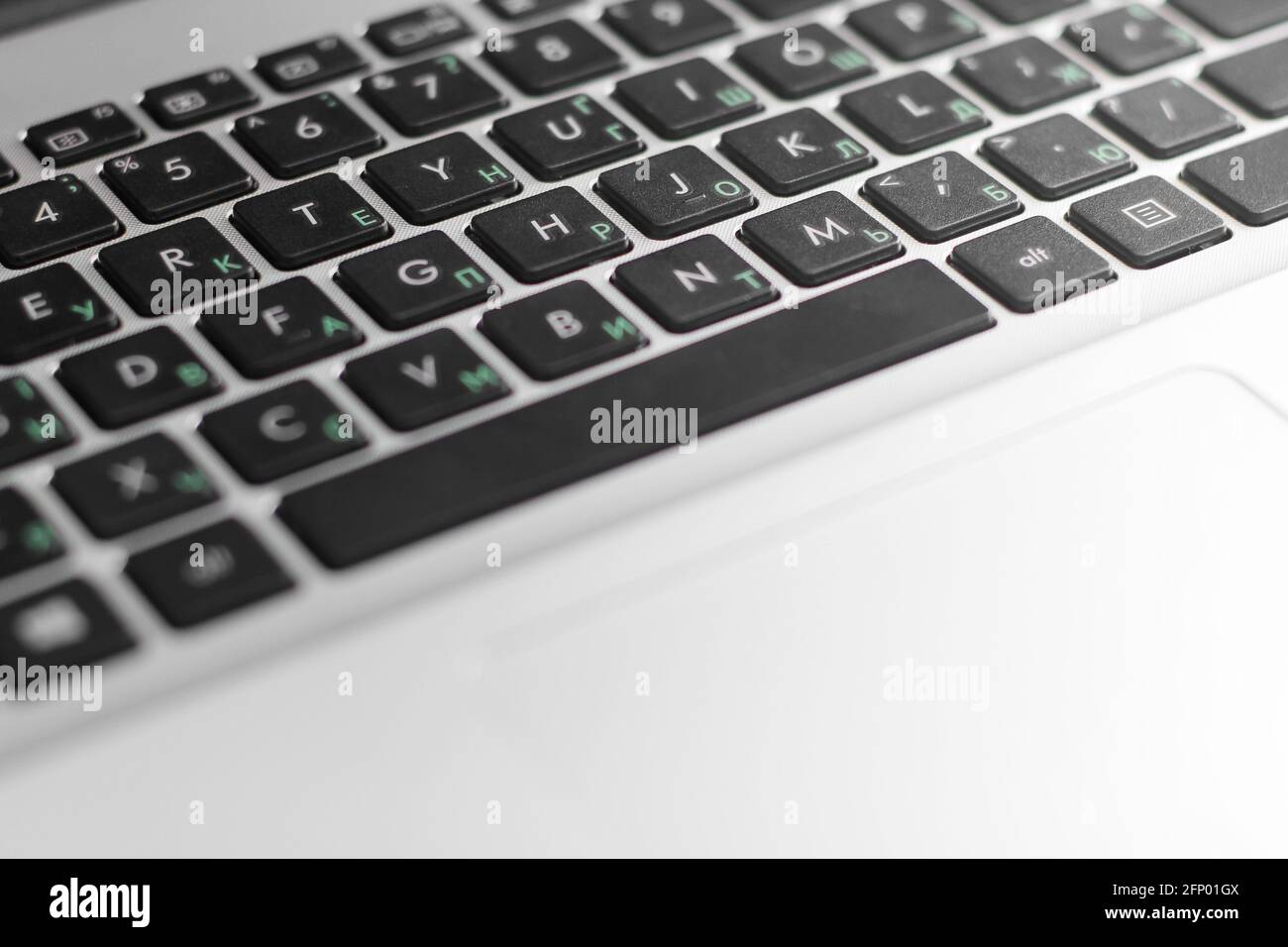 Laptop keyboard close up Stock Photo - Alamy