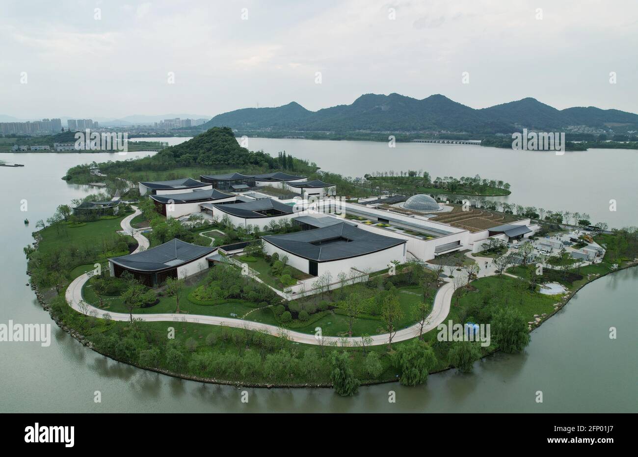 HANGZHOU, CHINA - MAY 20, 2021 - An aerial view of the World Tourism ...