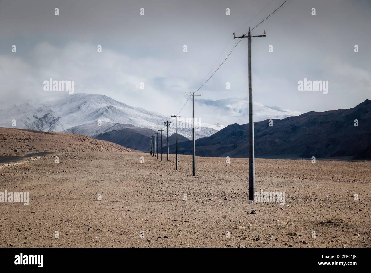Road to Hanley village, Ladakh, Jammu and Kashmir, India Stock Photo ...