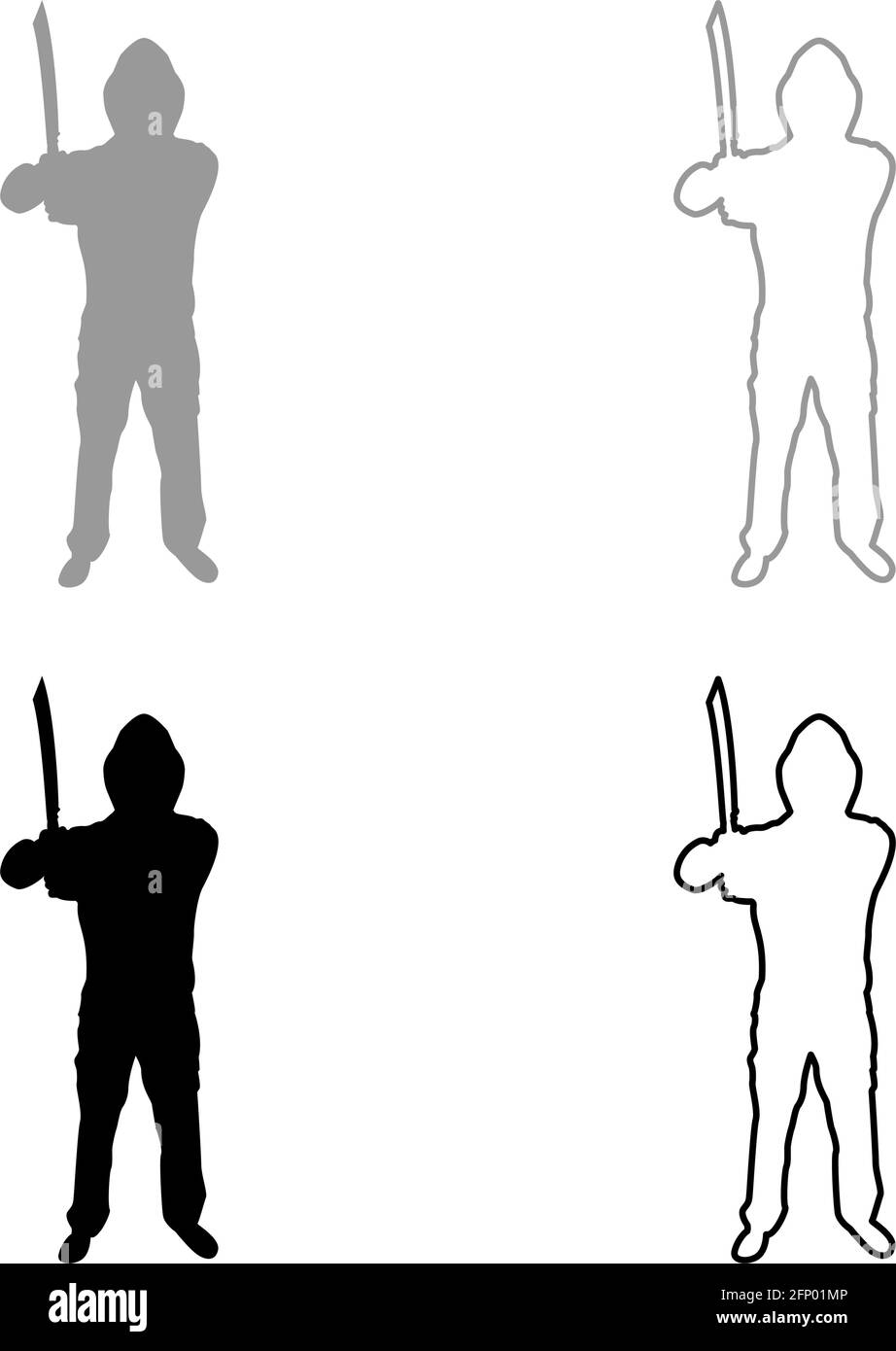 Man with sword machete Cold weapons in hand military man Soldier ...