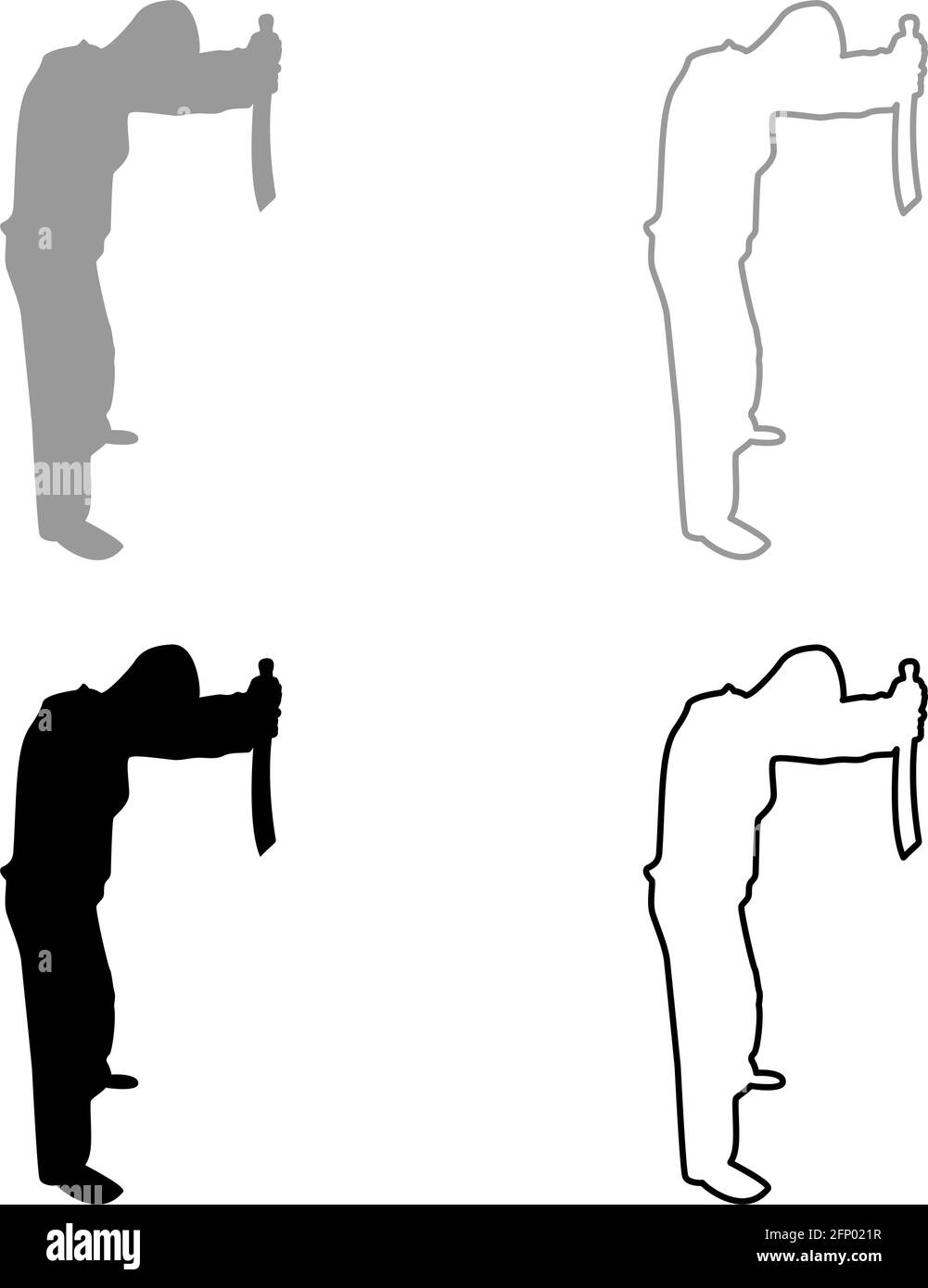 Man with sword machete from above Cold weapons in hand military man ...