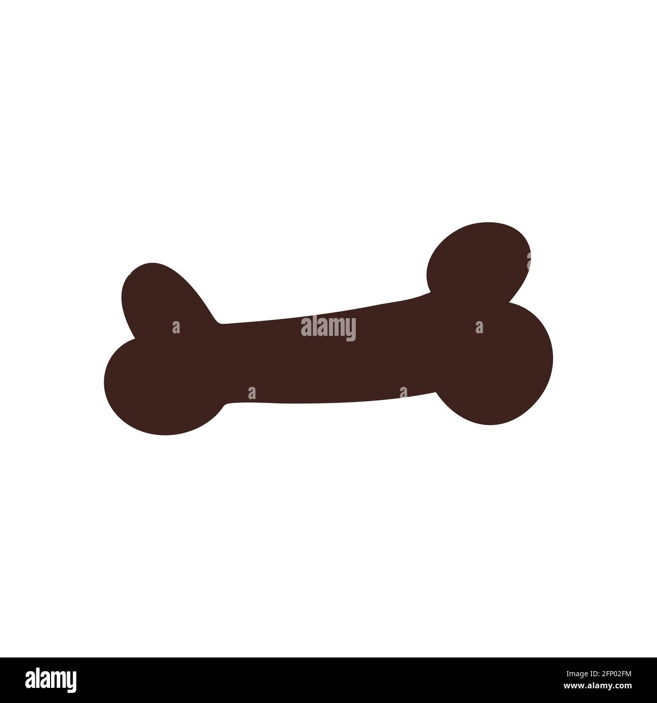 Dog bone icon on a white background. Simple illustration, logo Stock ...