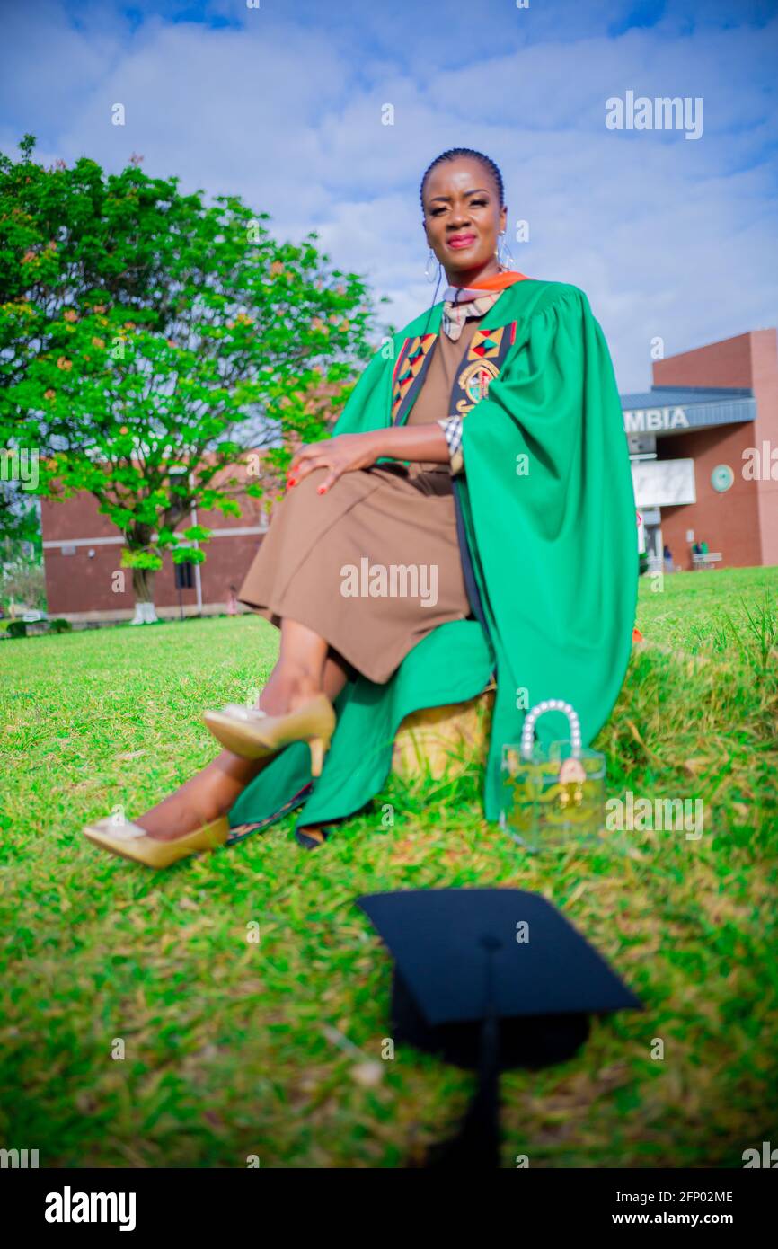 Lusaka, University of Zambia, Zambia, 01th may 2021, abbey’s graduation ...