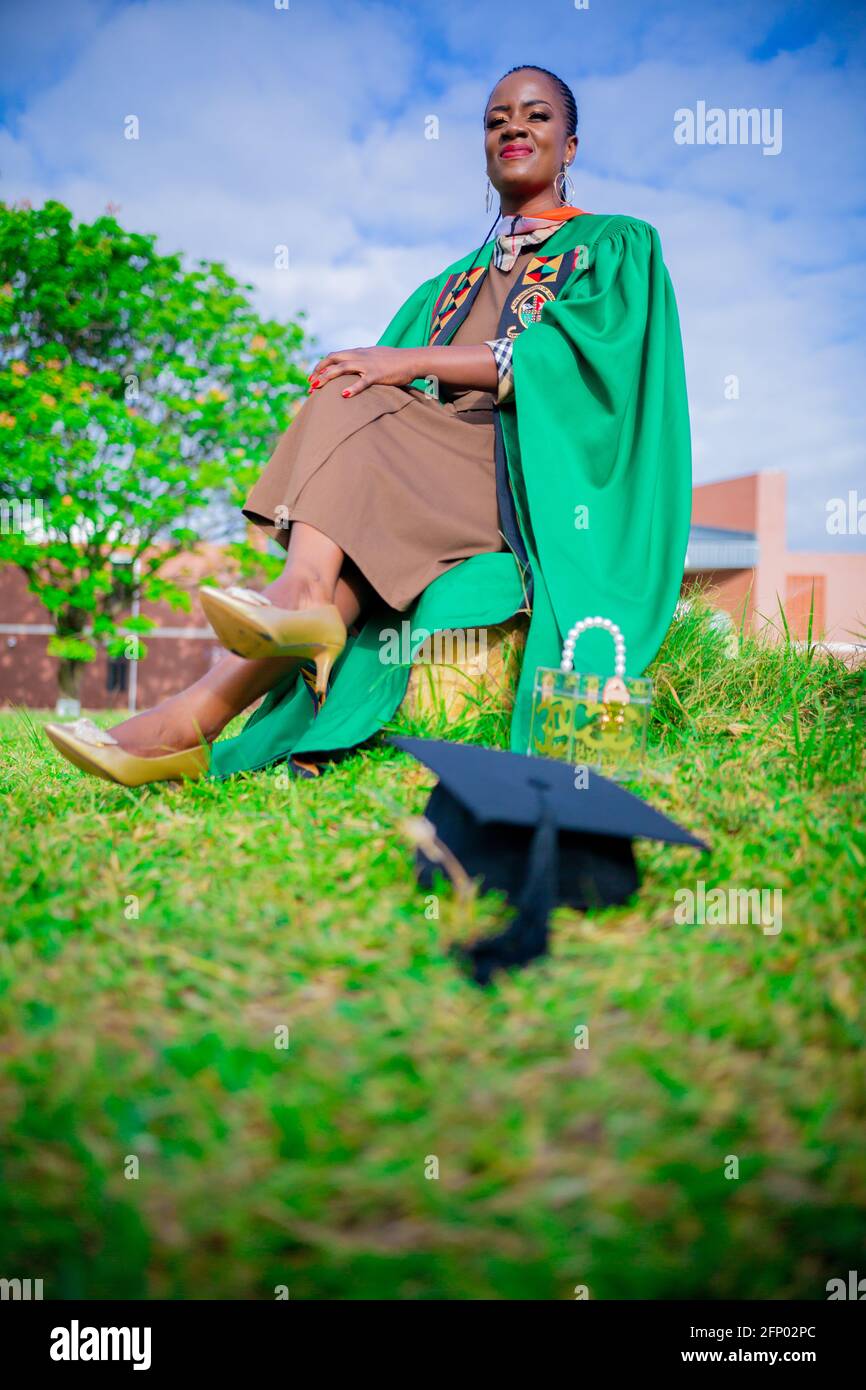 Lusaka, University of Zambia, Zambia, 01th may 2021, abbey’s graduation ...