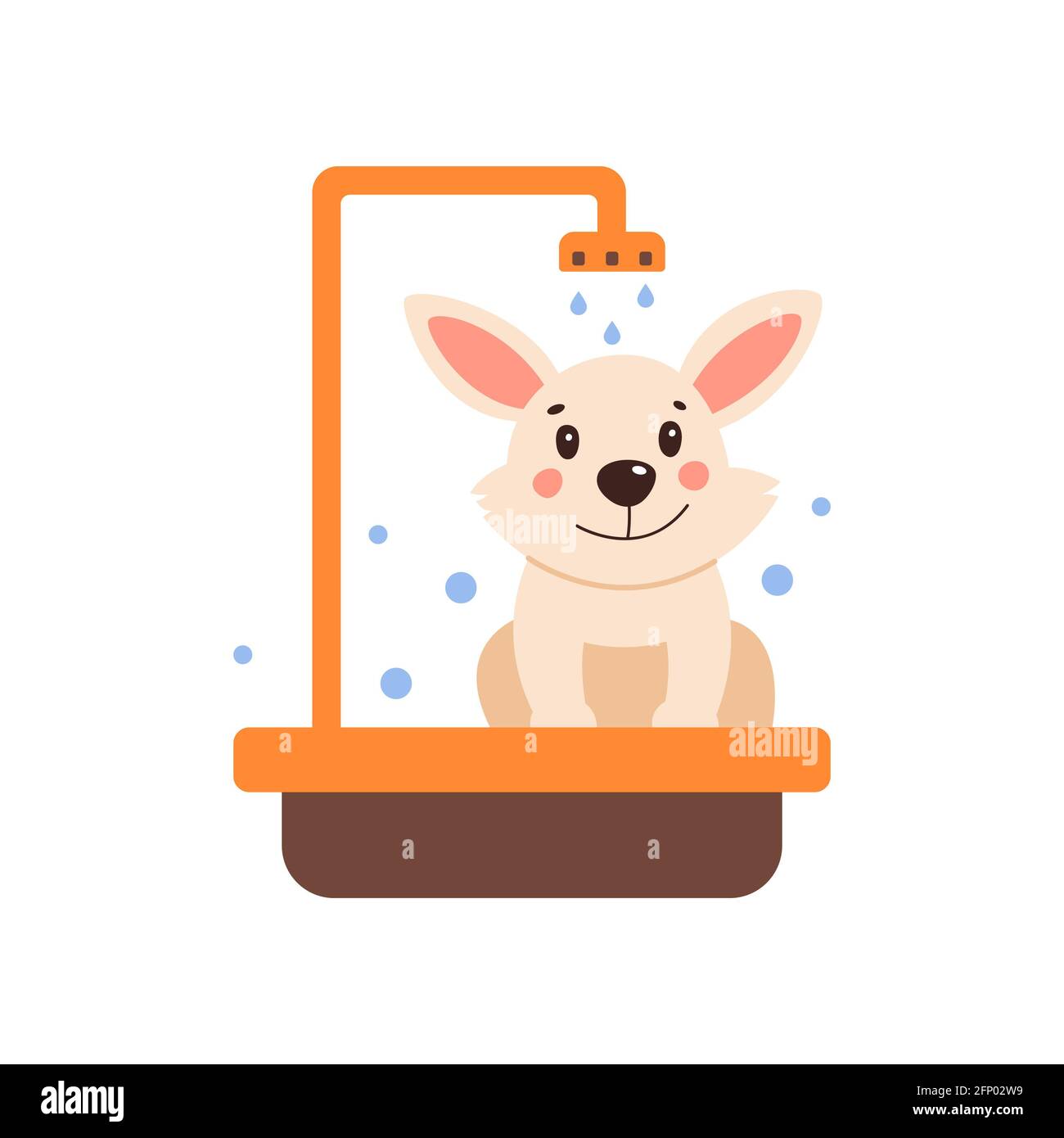 Dog grooming. illustration in a simple style on a white background ...