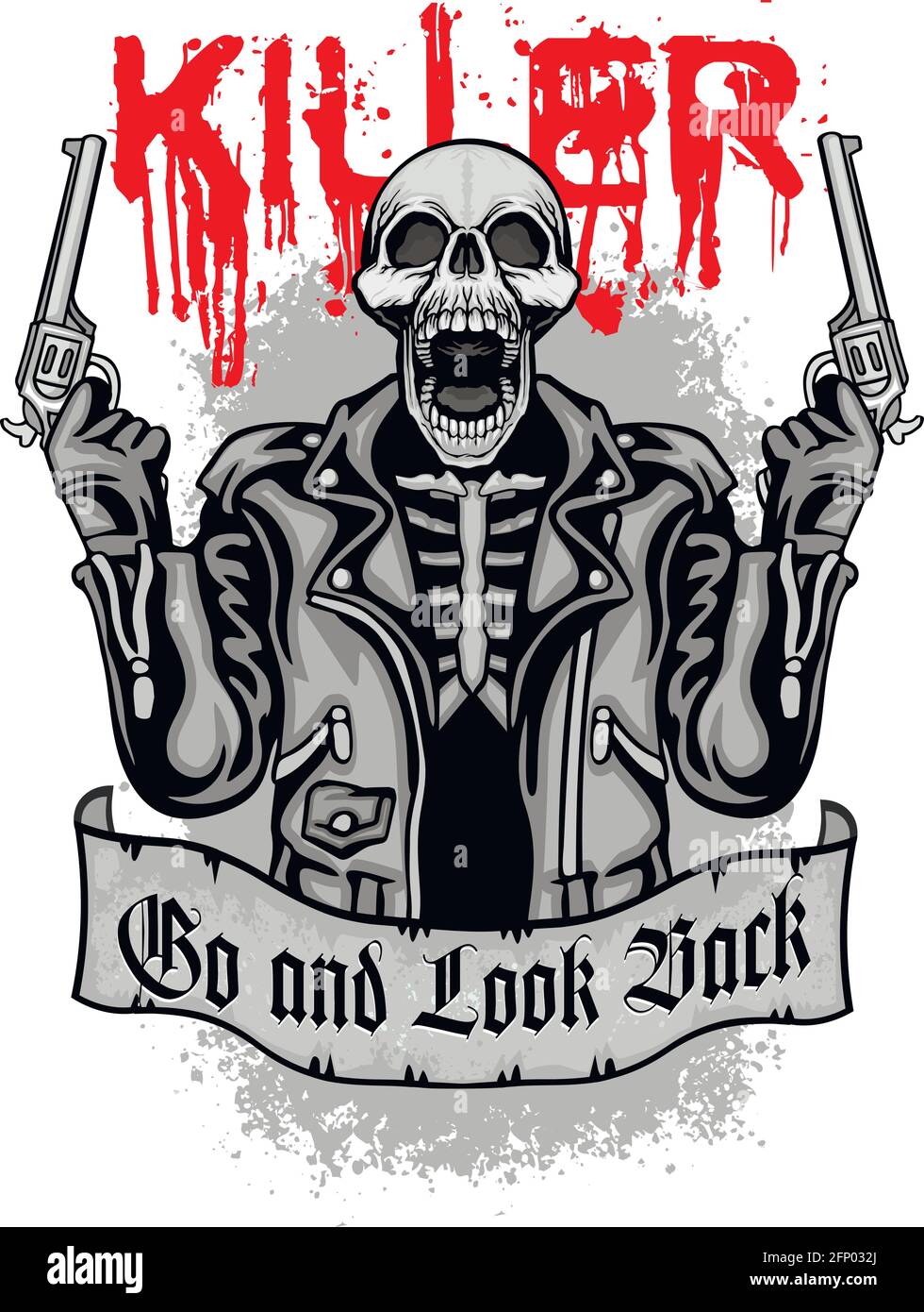 Gothic sign with skull, grunge vintage design t shirts Stock Vector ...