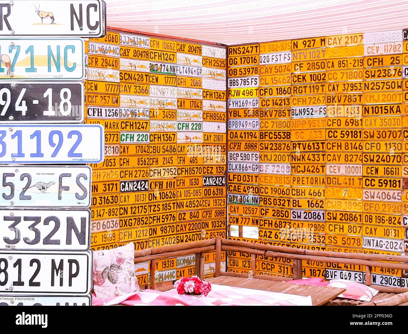 Dining room, the Pink Padstal, Kakmas, Northern Cape Stock Photo - Alamy