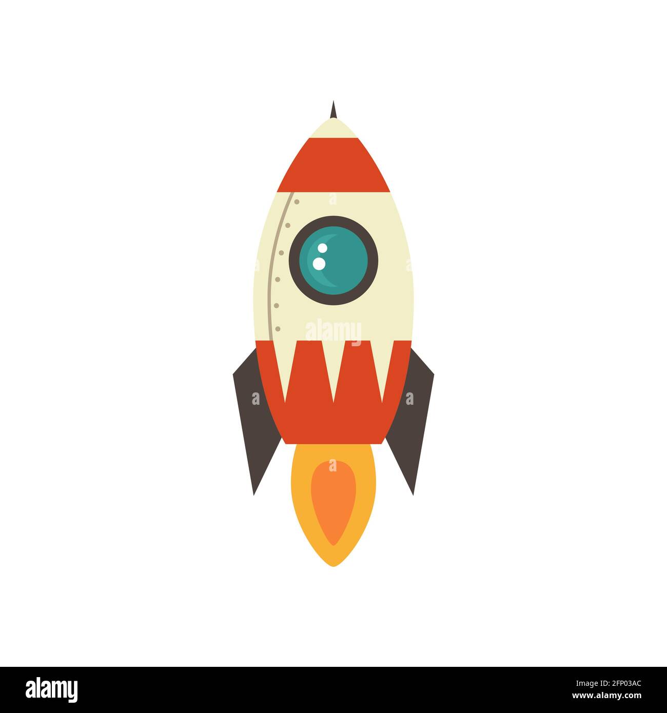 Retro Cartoon Rocket