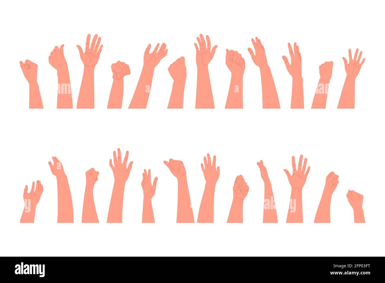 Human hands clapping, clapping, fans. illustration in a flat style on a ...