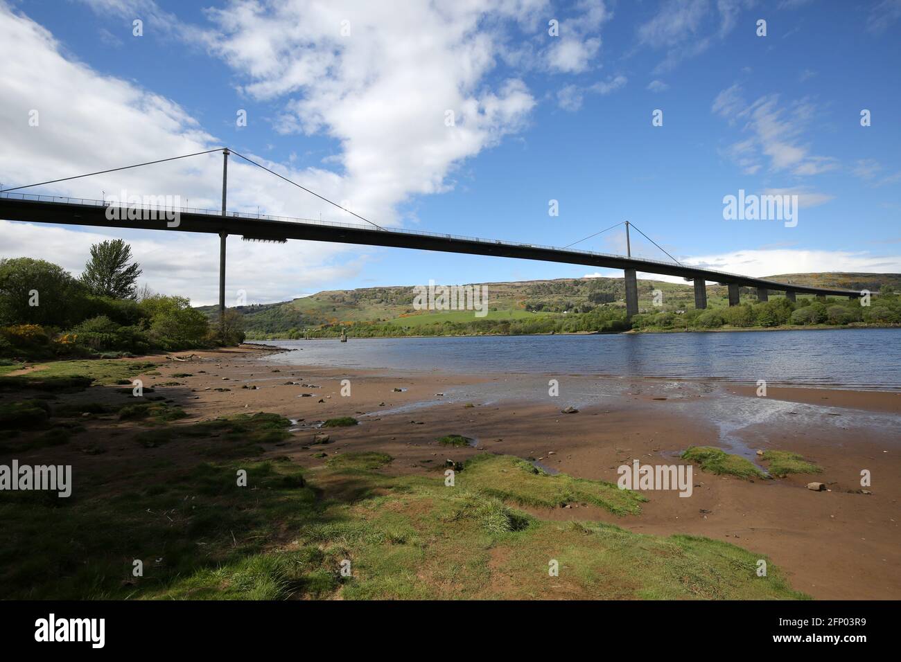 Erskine, Renfrewshire, Scotland. 18 May 2021. The Erskine bridge over ...