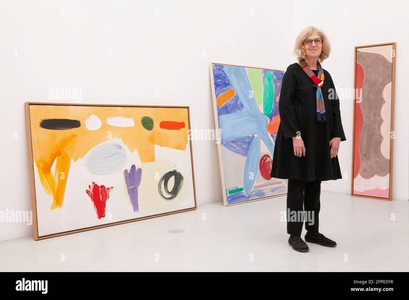 Deptford, London, 17 April 2021: The artist Mali Morris, painter and ...