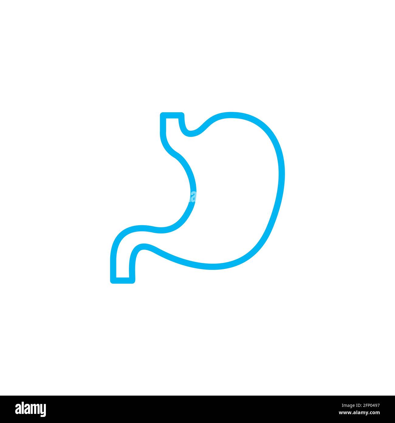 Human stomach icon continuous Stock Vector Images - Alamy