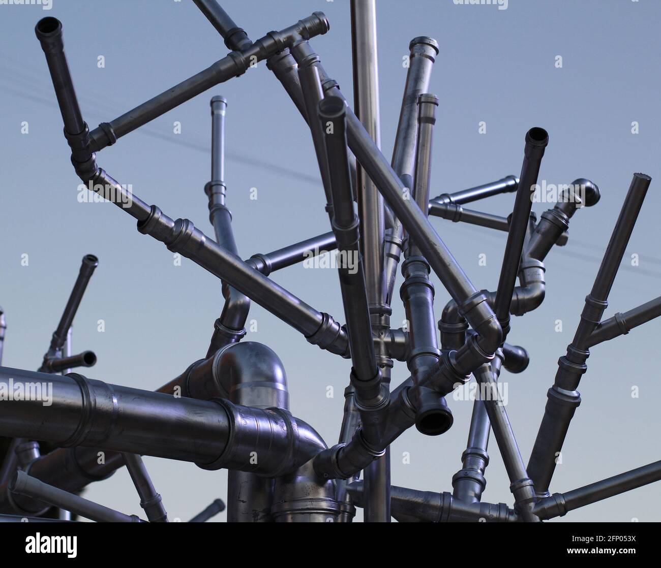 Pipe Network Chaotic Structure Stock Photo Stock Photo - Alamy