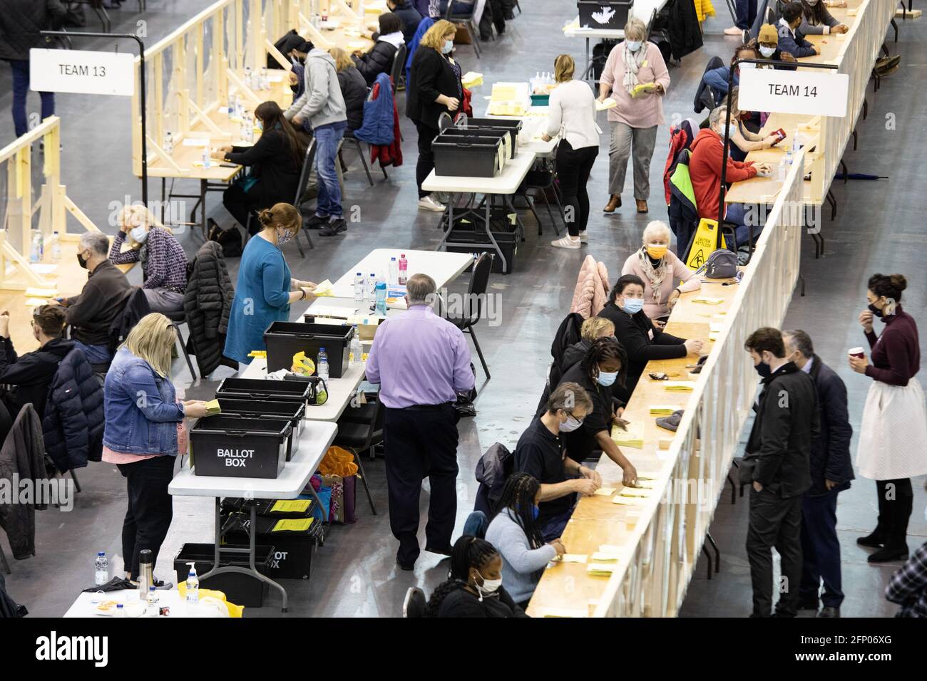The West Midlands Mayor election count taking place at the NIA in ...