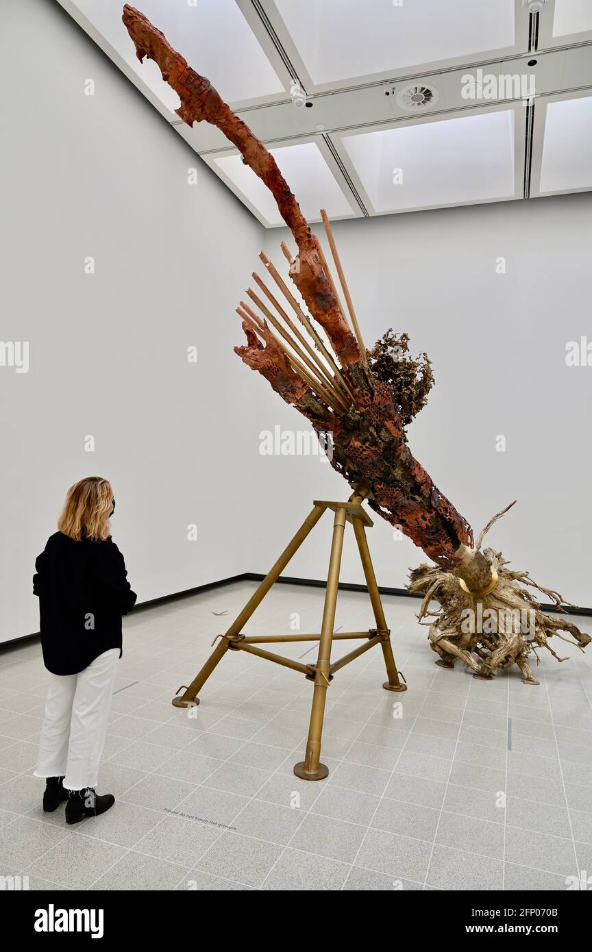 Matthew Barney, Redoubt Exhibition, "Diana" a large scale copper, brass ...
