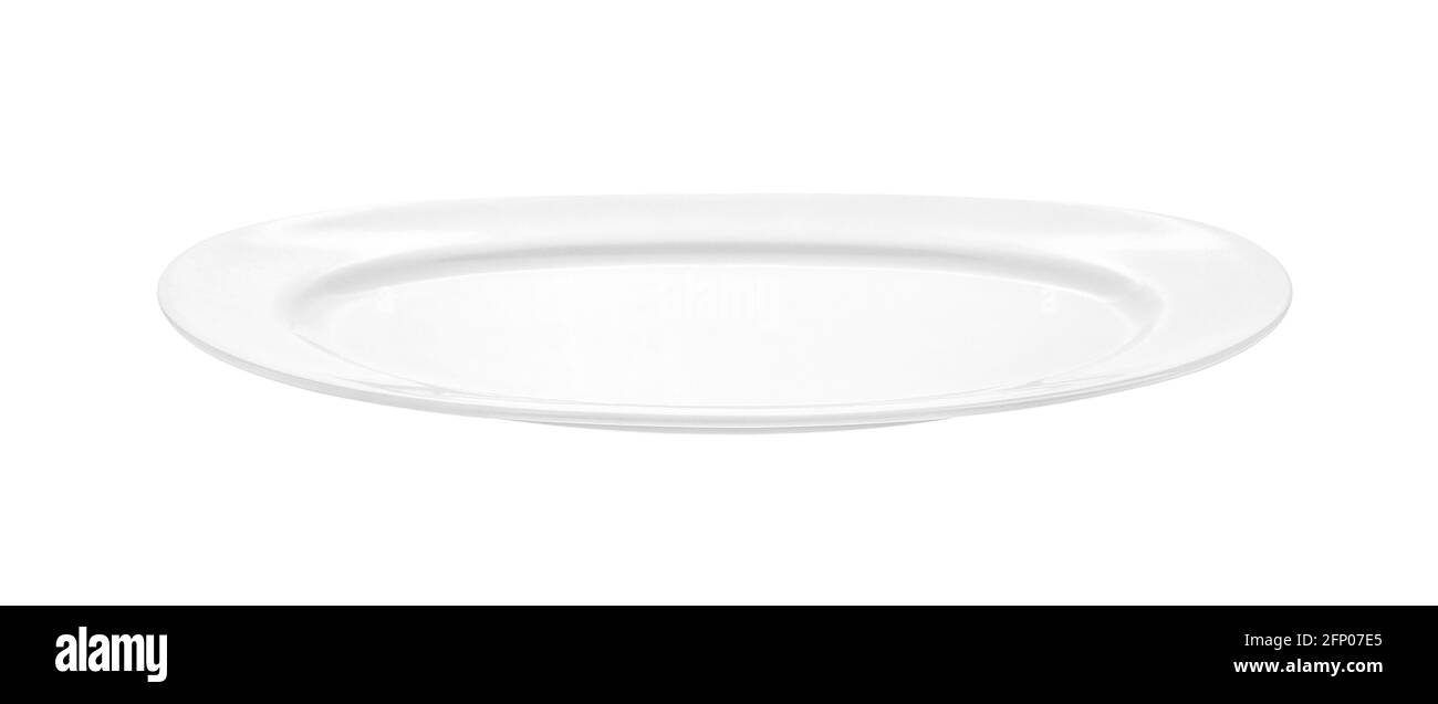 empty plate isolated on white background Stock Photo - Alamy