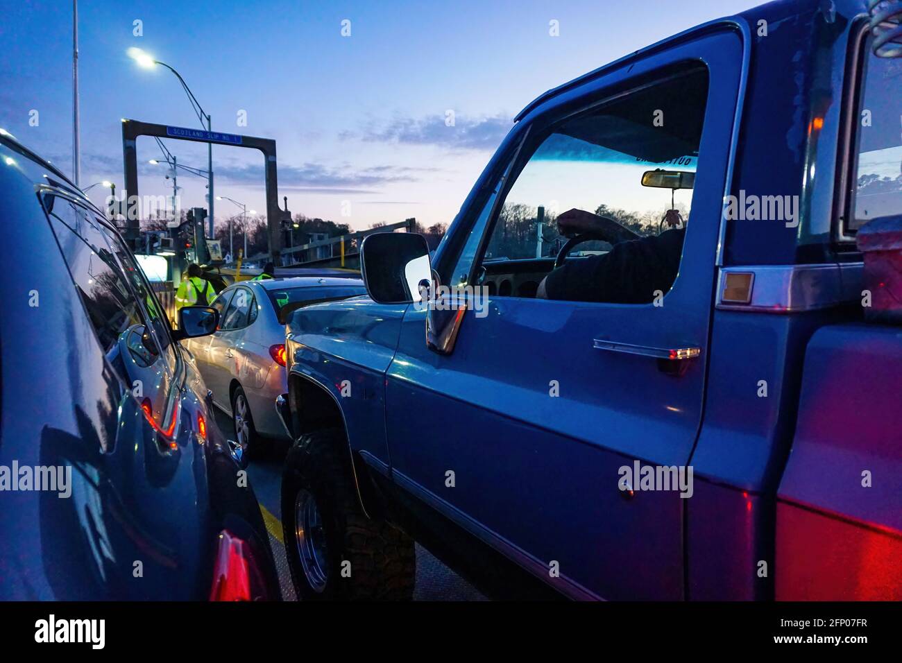 Cars on a highway in a traffic jam Stock Photo - Alamy
