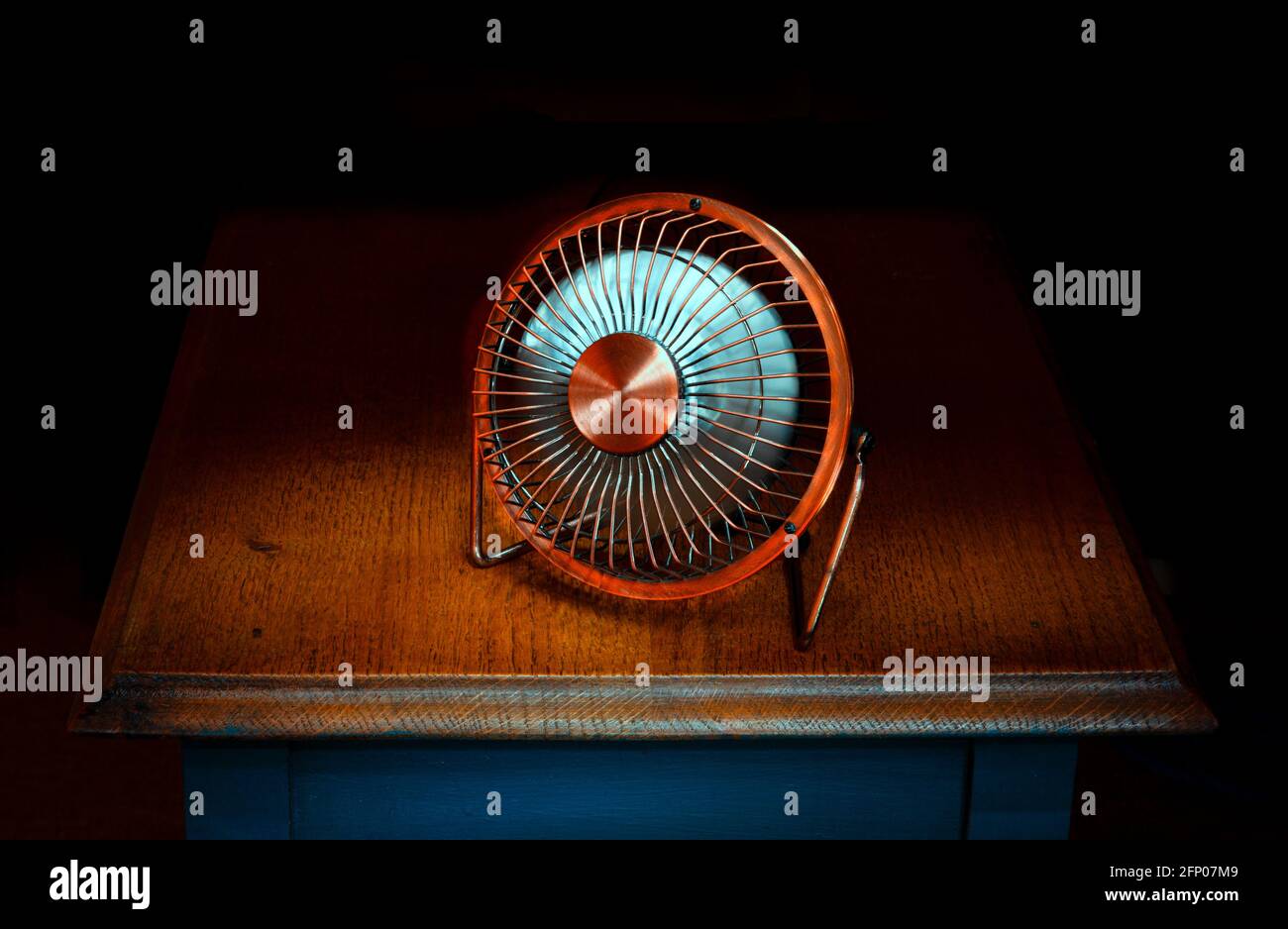 Blue fan blades close hi-res stock photography and images - Alamy