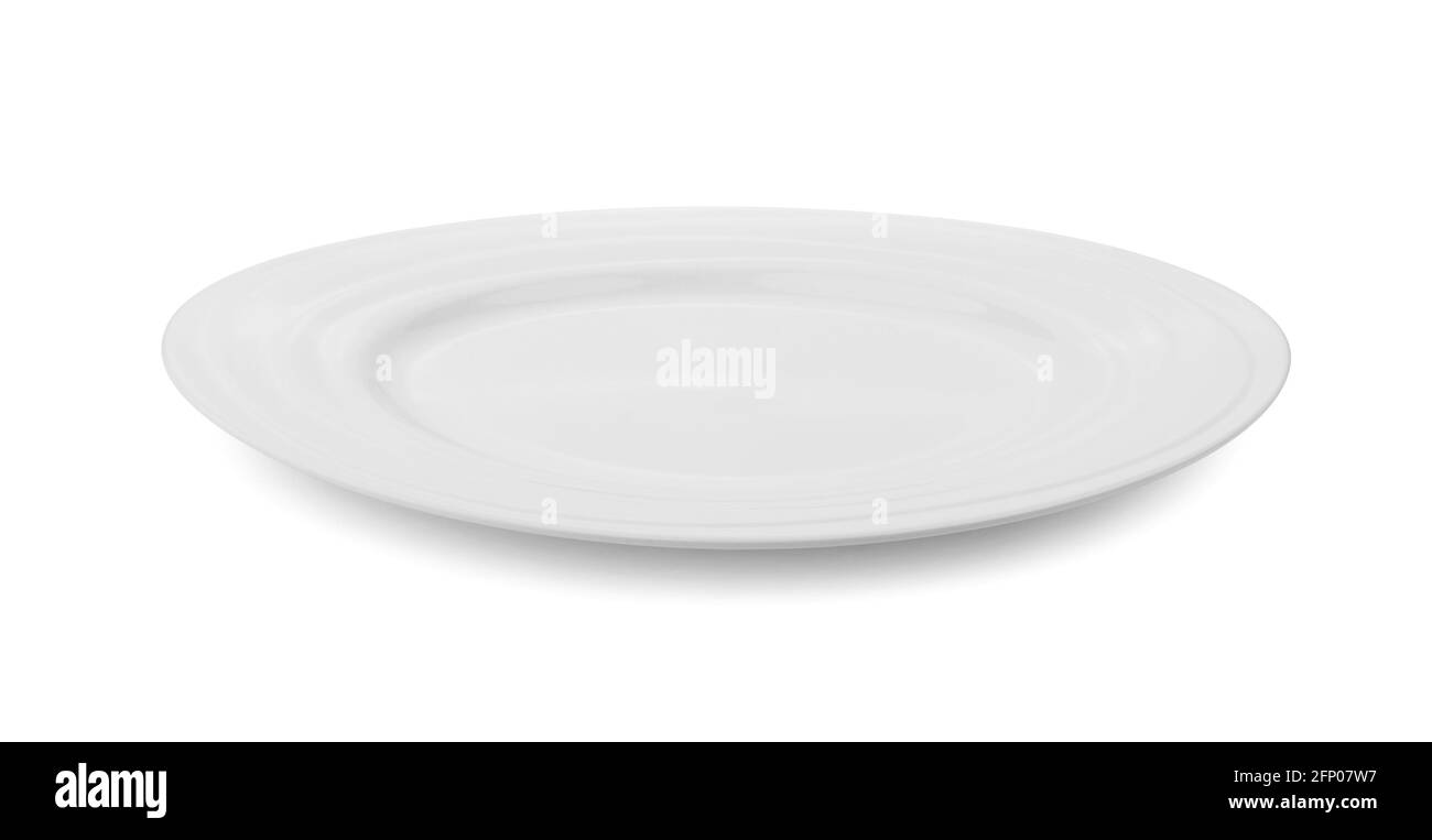 white plate isolated on white background Stock Photo - Alamy
