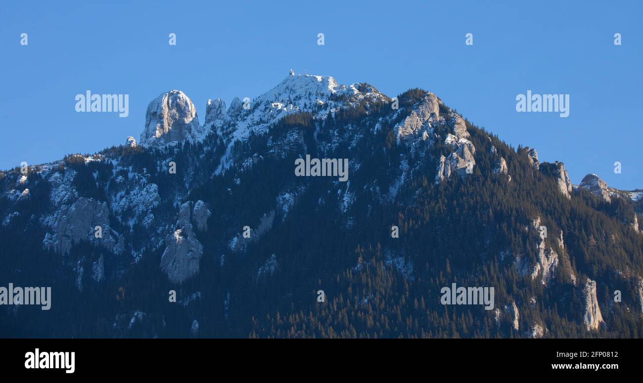 Ceahlau Toaca peak in Romania, landscape of mountain Stock Photo - Alamy